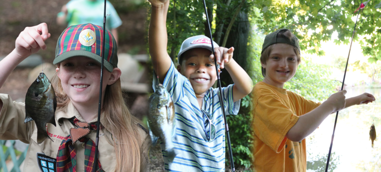Fishing at Ohrbach Lake – William H. Pouch Scout Camp